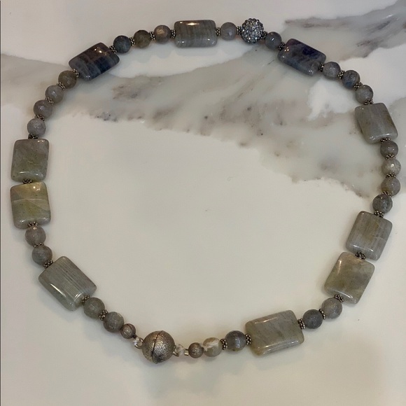 Jewelry | Unique Gray Beaded Necklace | Poshmark